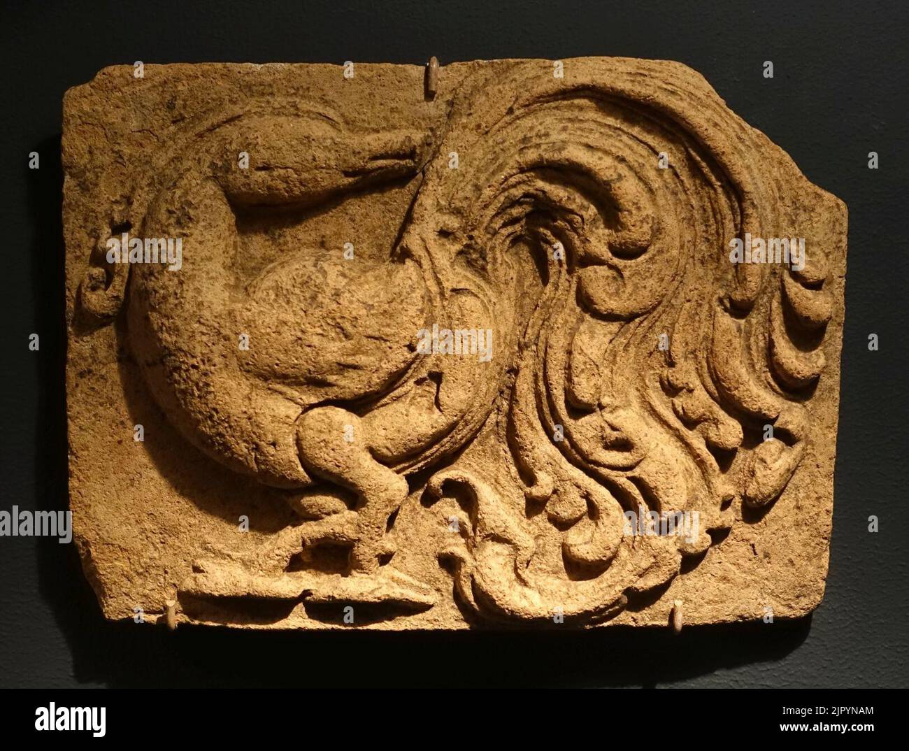 Tile with hamsa bird, inner court of the Palace of Panduvasnuvara ...