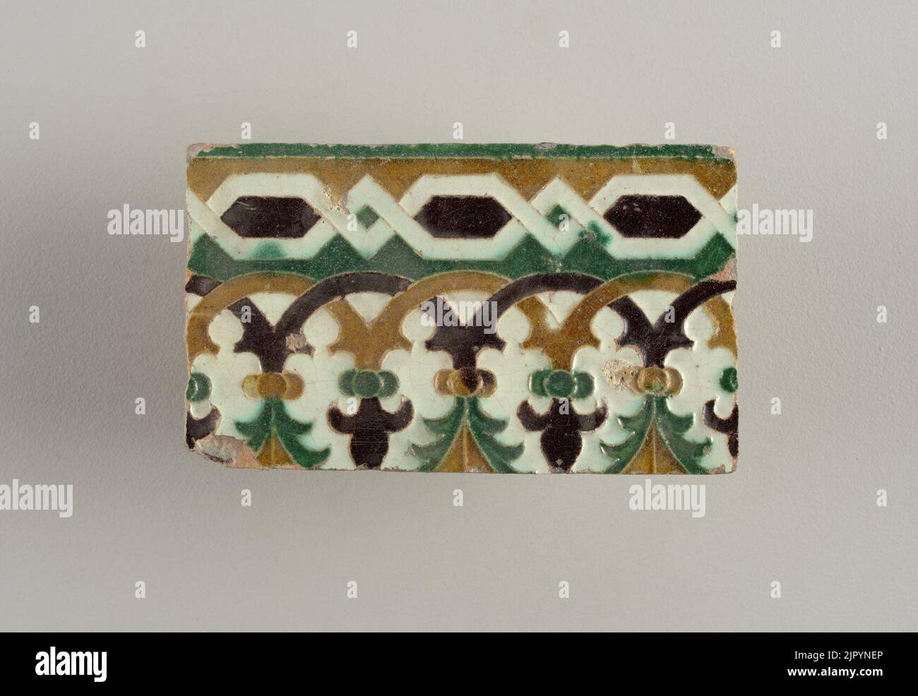 Tile-tile Fragment, 17th century Stock Photo - Alamy