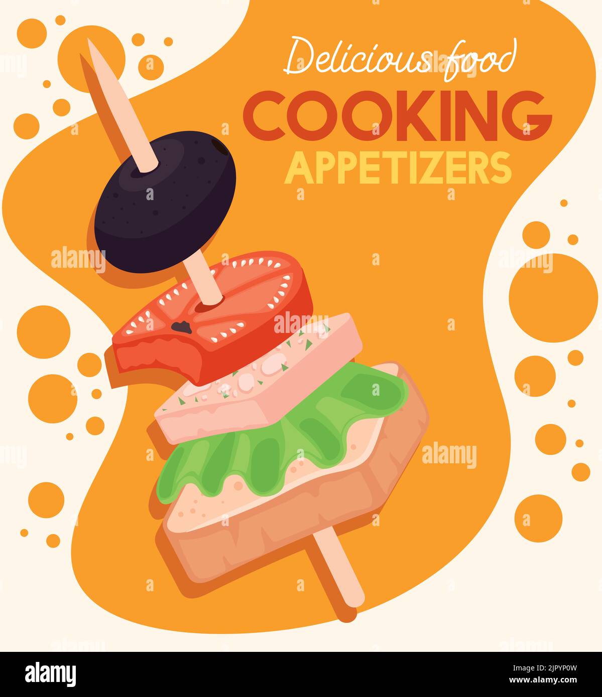 cooking appetizers lettering card Stock Vector Image & Art - Alamy