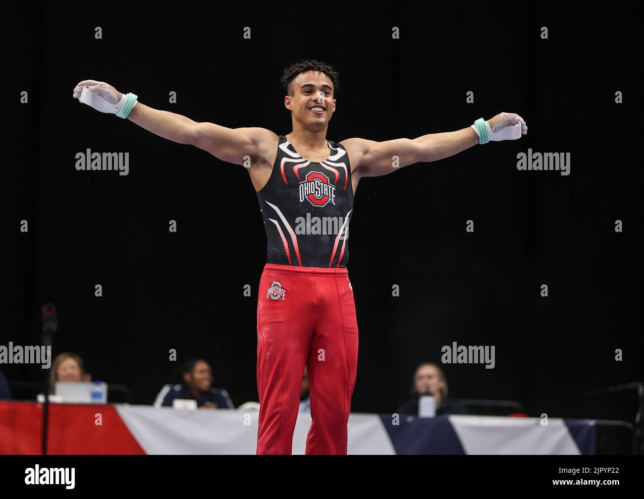 August 20, 2022: Kameron Nelson of Ohio State smiles after his rings ...