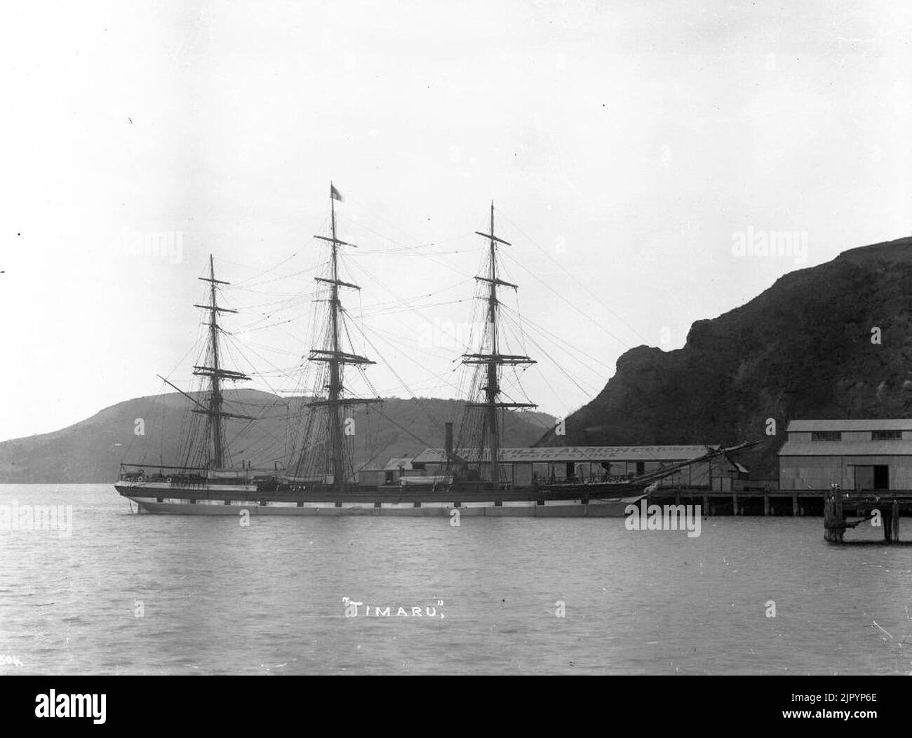 Timaru (ship, 1874) - natlib.nz 408830 Stock Photo - Alamy