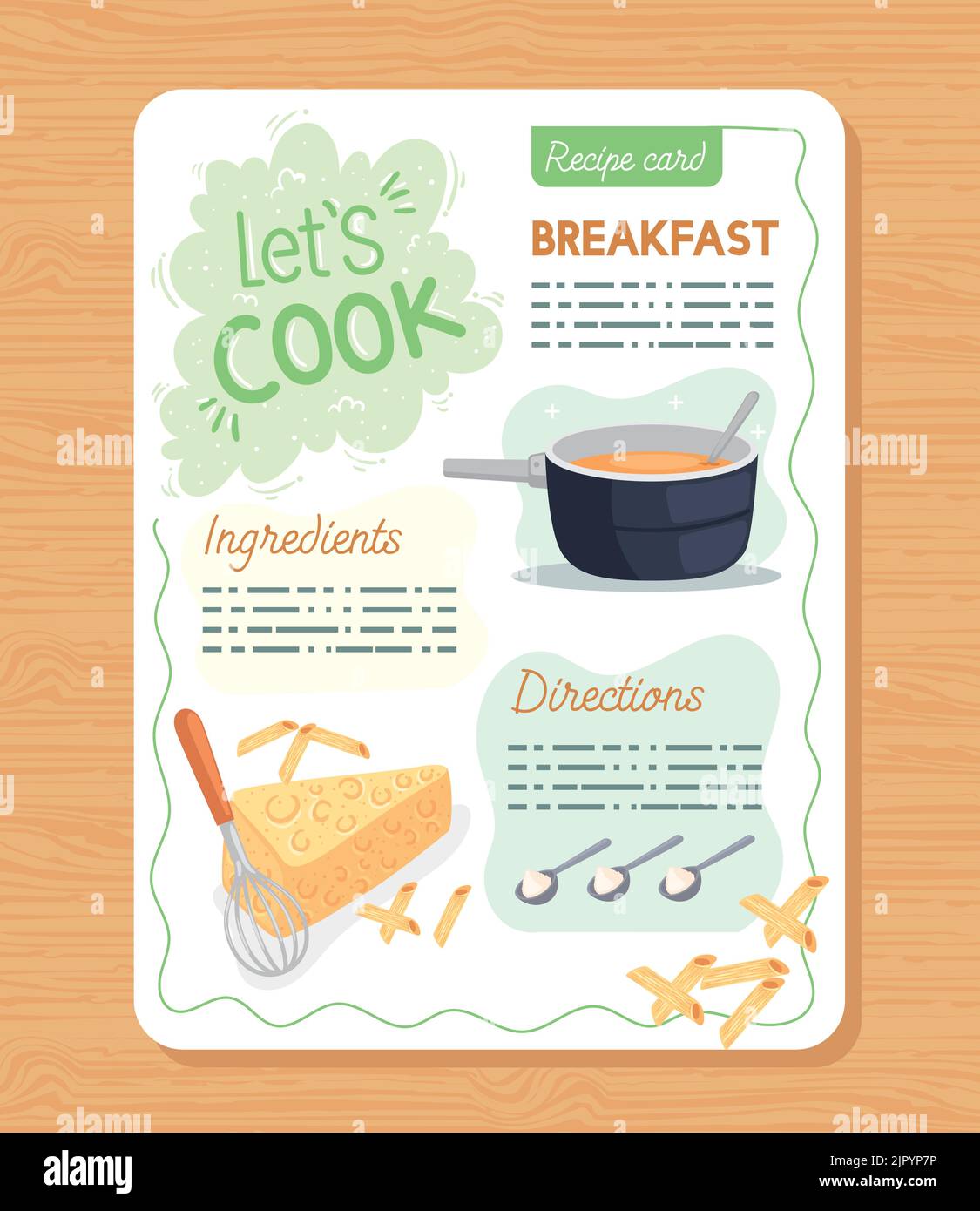 lets cook lettering card Stock Vector Image & Art - Alamy