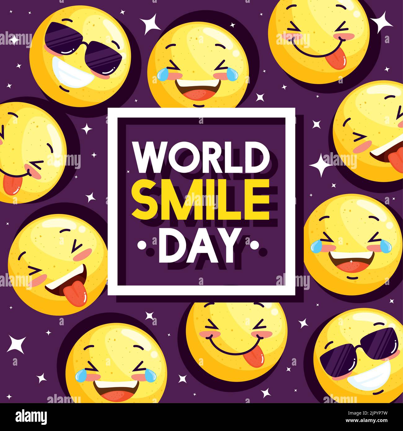 world smile day lettering frame Stock Vector Image & Art - Alamy