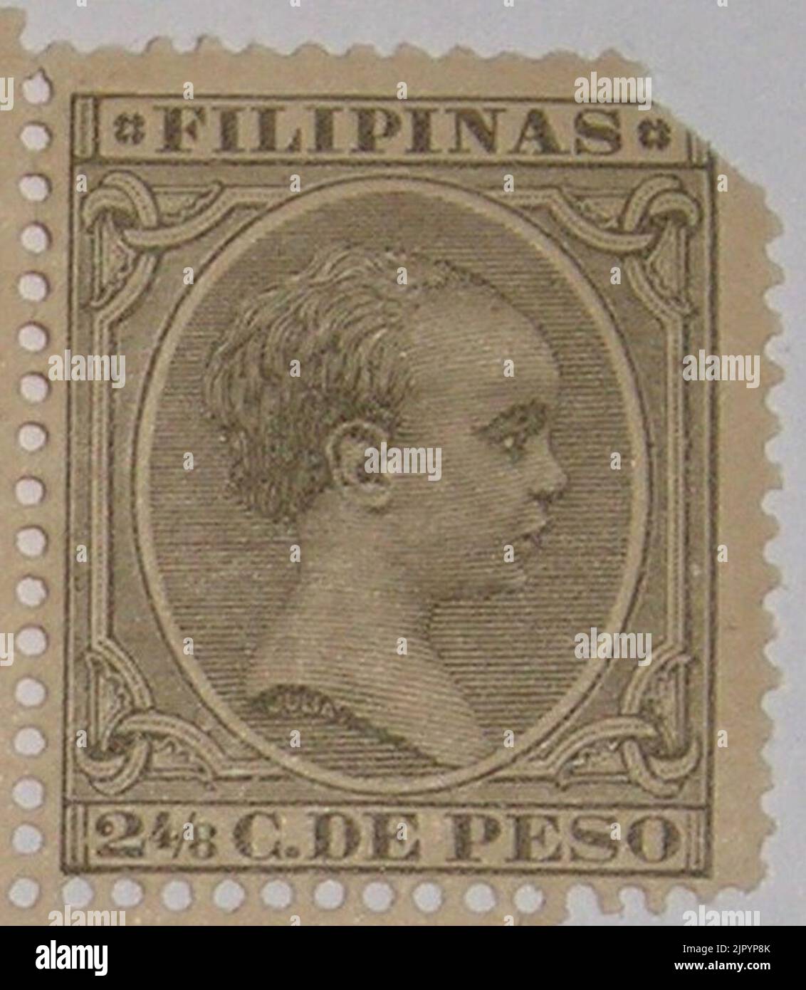Timbre Filipinas Alph13 enfant 1890 Stock Photo - Alamy