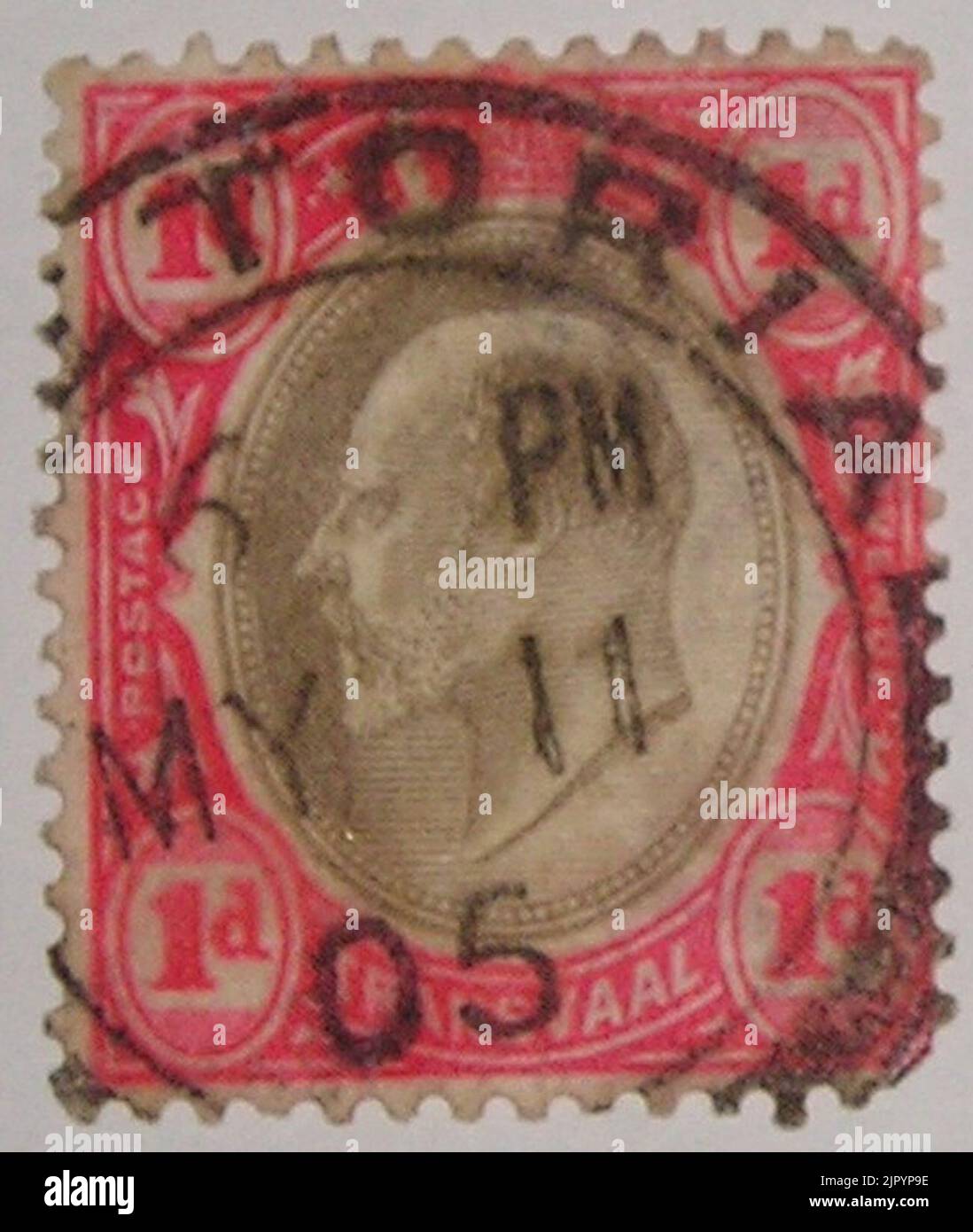 Timbre Transvaal EdwardVII 1900s Stock Photo - Alamy