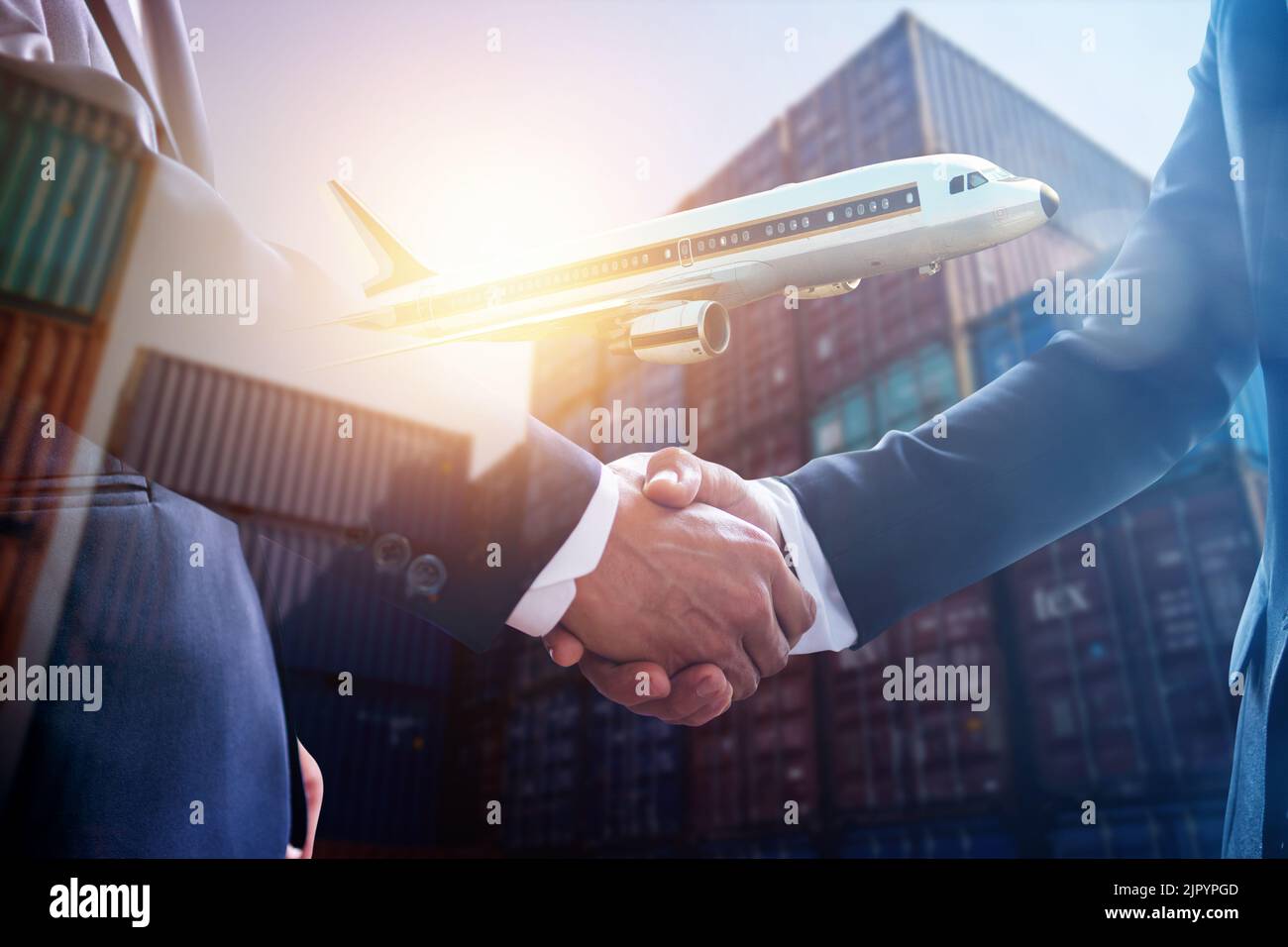 Successful deal and reaching achievement of target concept, two ...