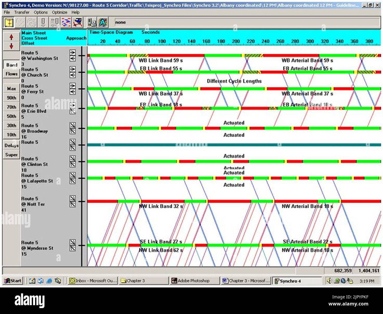 Time-space diagram display Stock Photo - Alamy