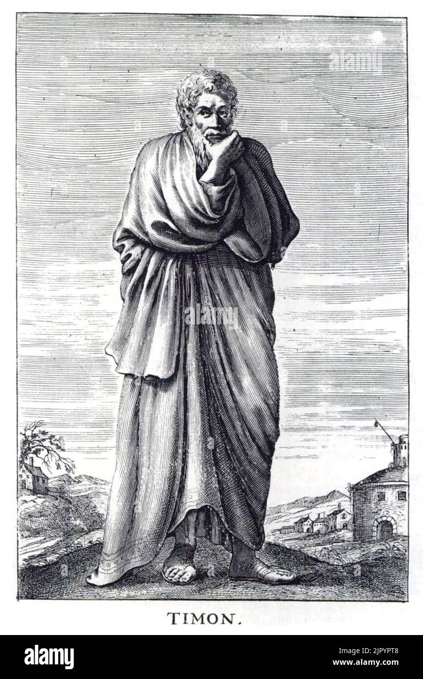 Timon in Thomas Stanley History of Philosophy Stock Photo - Alamy