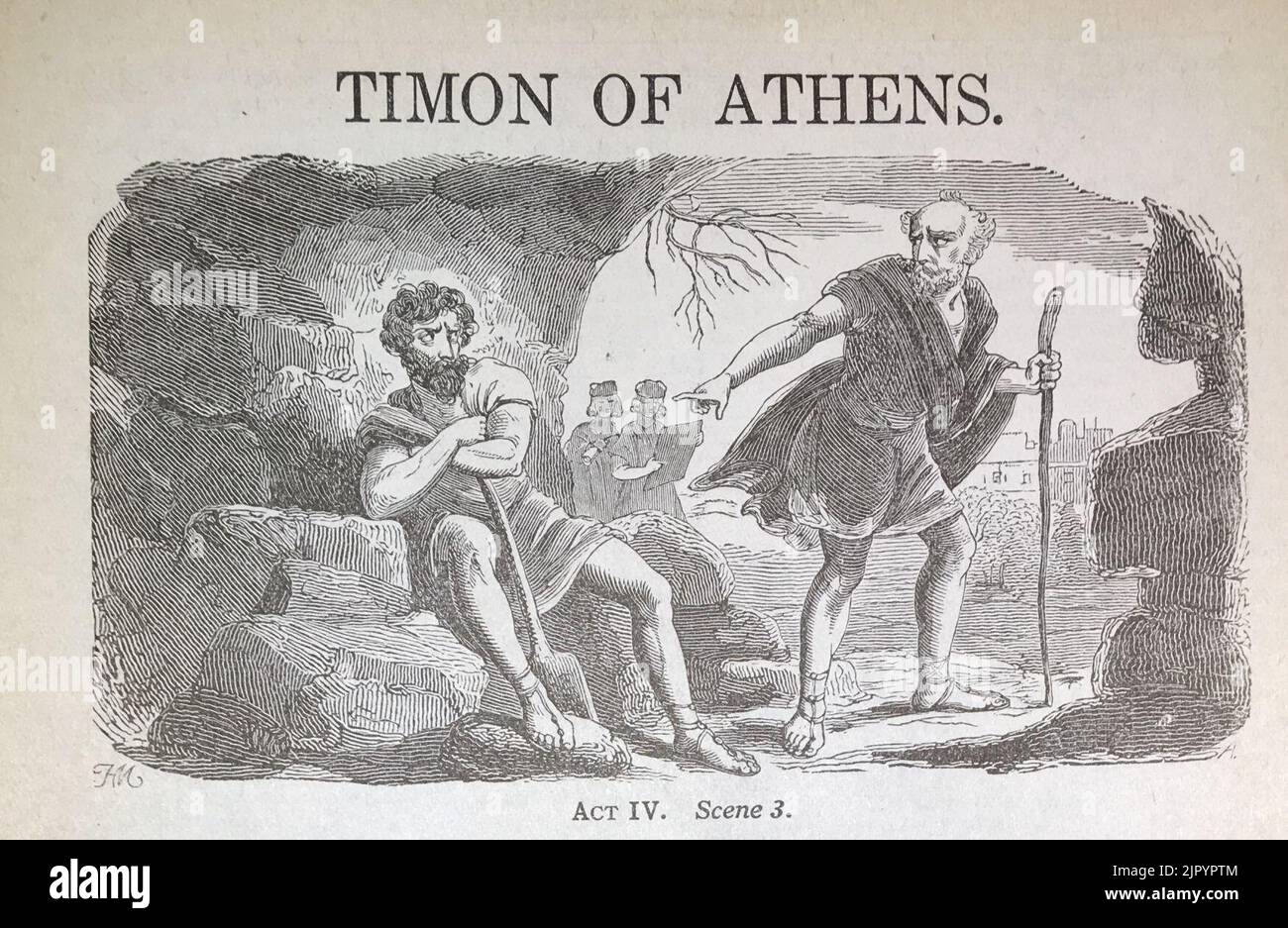 Timon of Athens Lithograph Stock Photo - Alamy