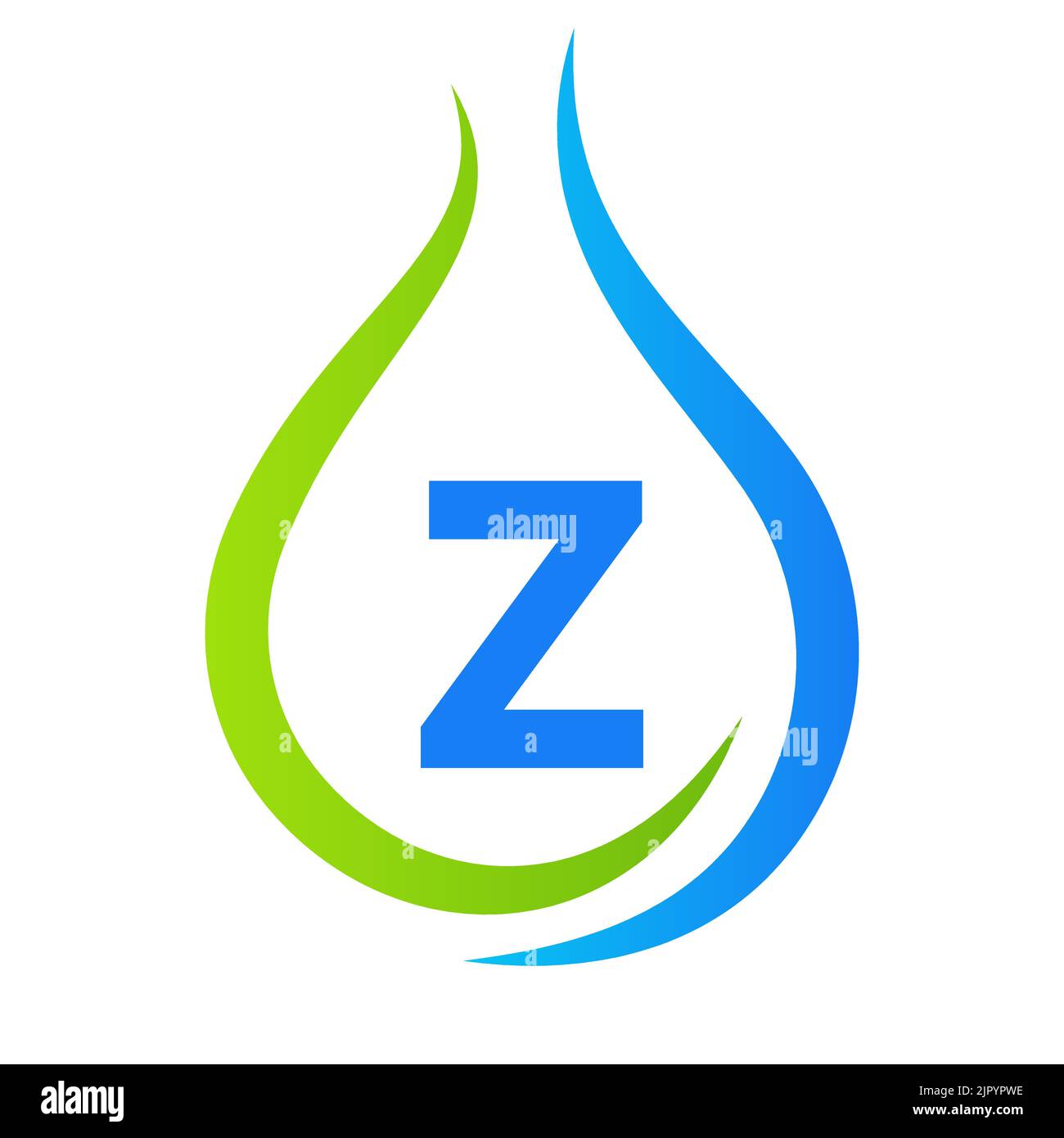 Letter Z Drop Water Logo Design Vector Template. Minimal Water Logo ...