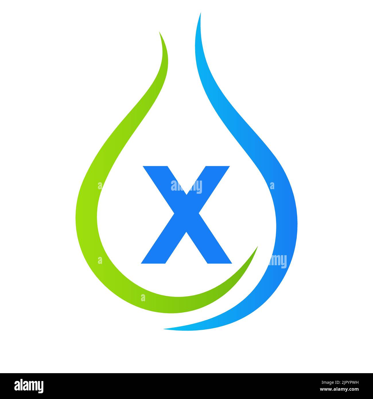 Letter X Drop Water Logo Design Vector Template. Minimal Water Logo ...