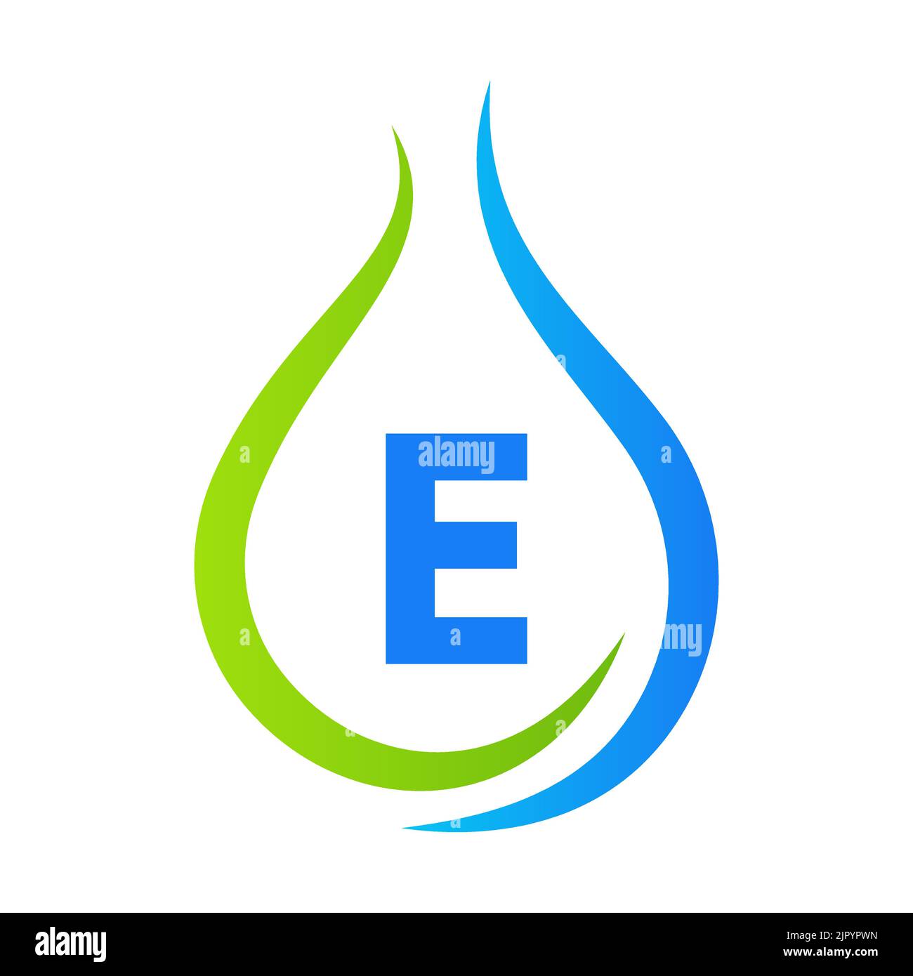 Letter E Drop Water Logo Design Vector Template. Minimal Water Logo ...