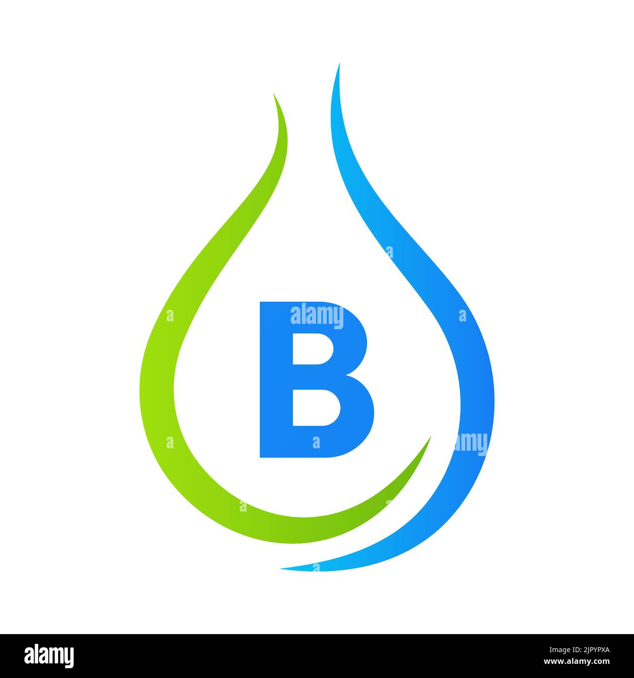 Letter B Drop Water Logo Design Vector Template. Minimal Water Logo ...