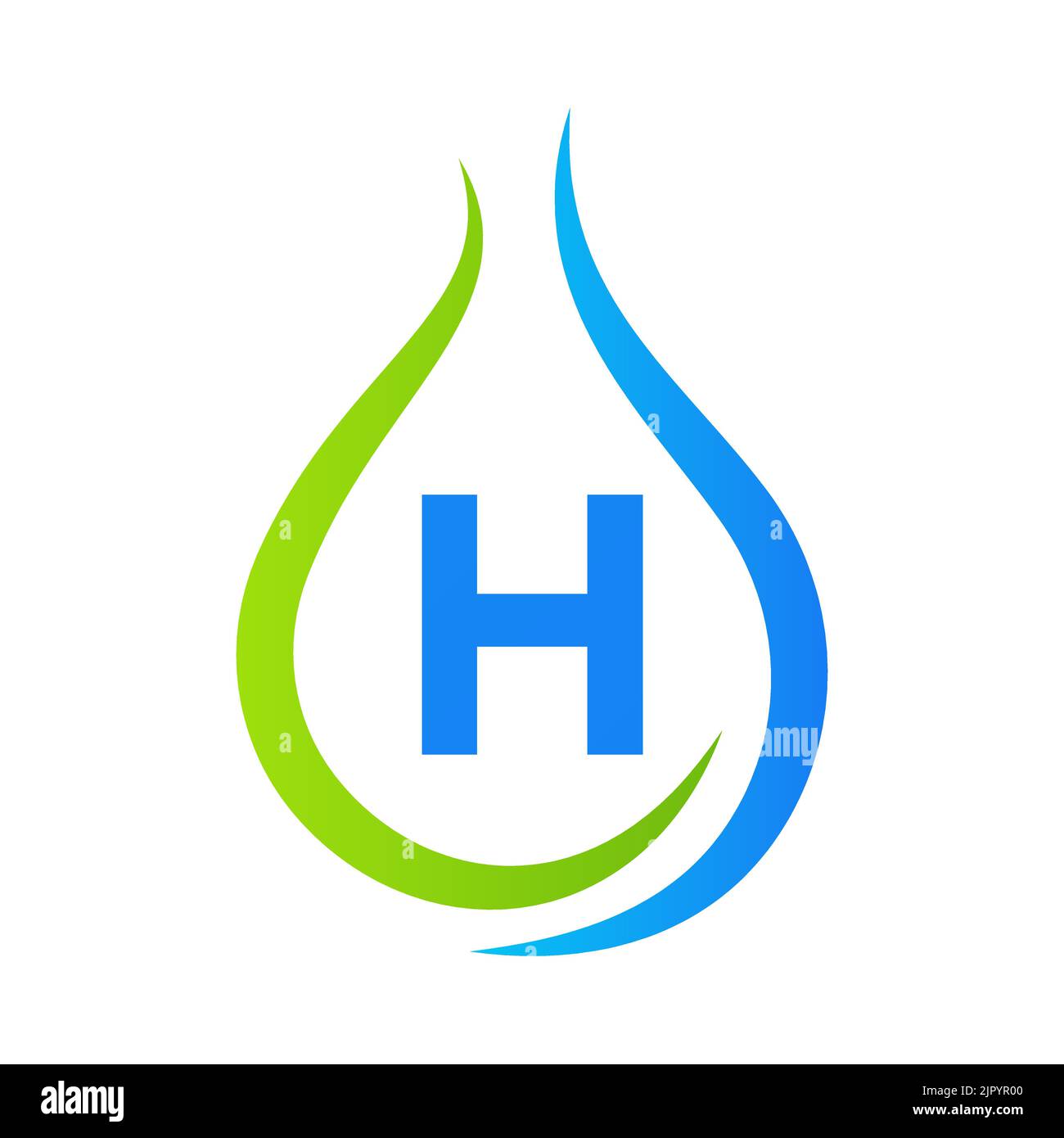 Letter H Drop Water Logo Design Vector Template. Minimal Water Logo ...