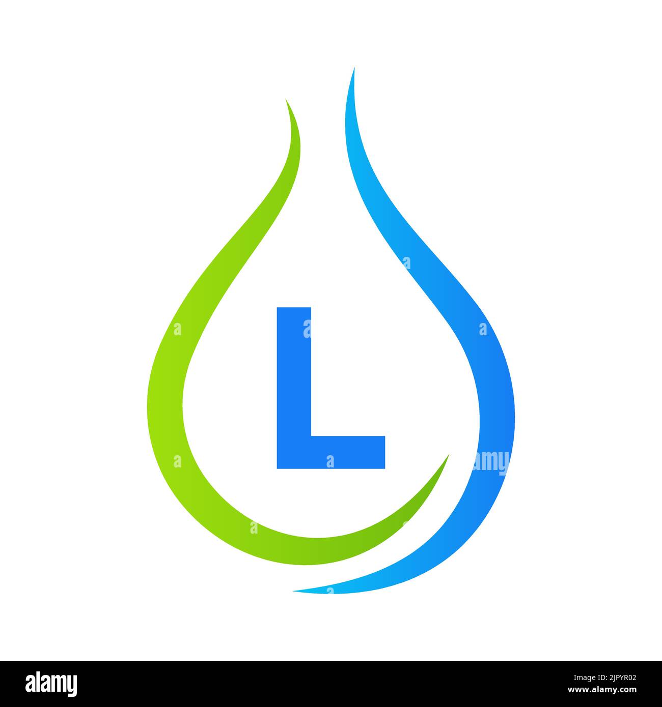 Letter L Drop Water Logo Design Vector Template. Minimal Water Logo ...