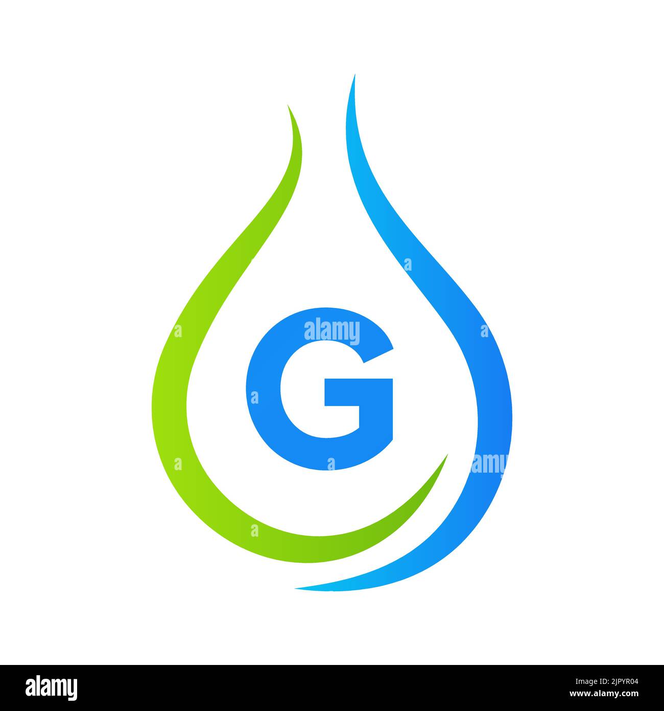 Letter G Drop Water Logo Design Vector Template. Minimal Water Logo ...