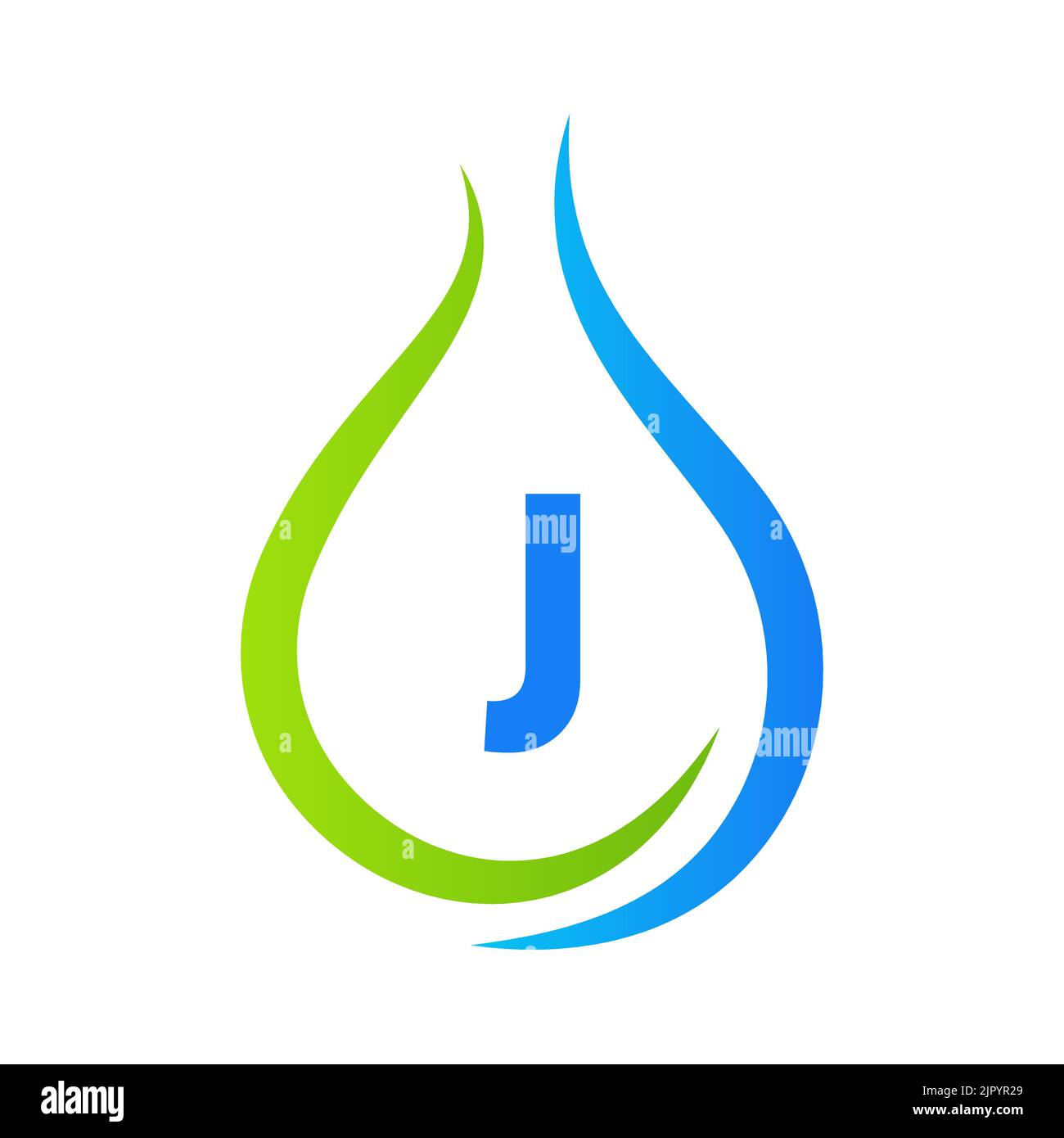 Letter J Drop Water Logo Design Vector Template. Minimal Water Logo ...