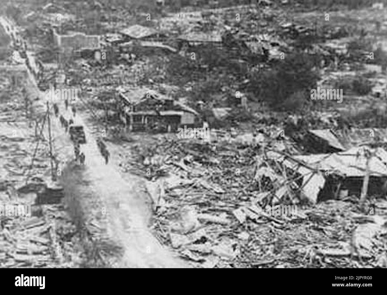 Tinian usmc column town 600 Stock Photo - Alamy