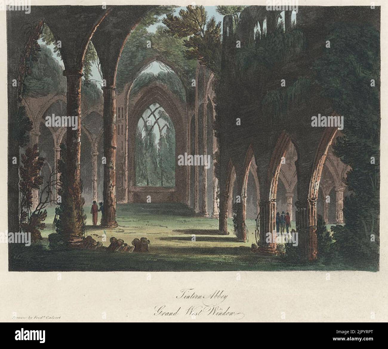 Tintern Abbey, Grand West Window Stock Photo - Alamy