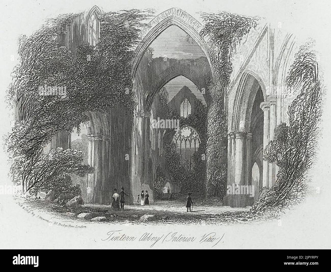 Tintern Abbey, interior view Stock Photo - Alamy