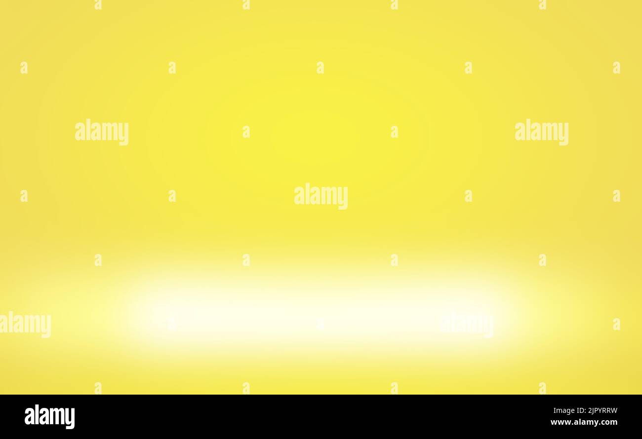 Abstract solid of shining yellow gradient studio wall room background ...