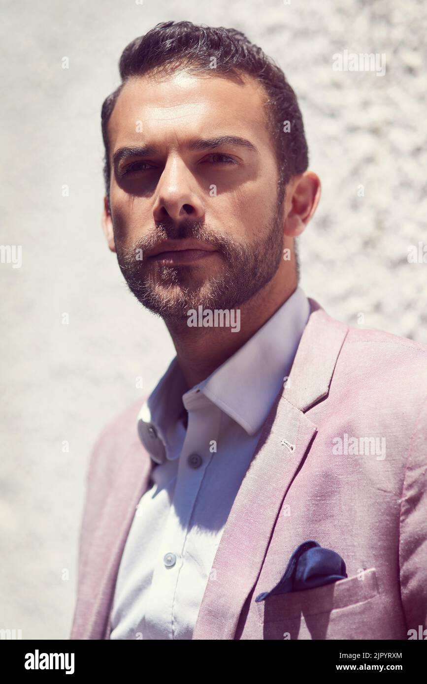 Hes one good looking young man. a well-dressed young man posing outside ...