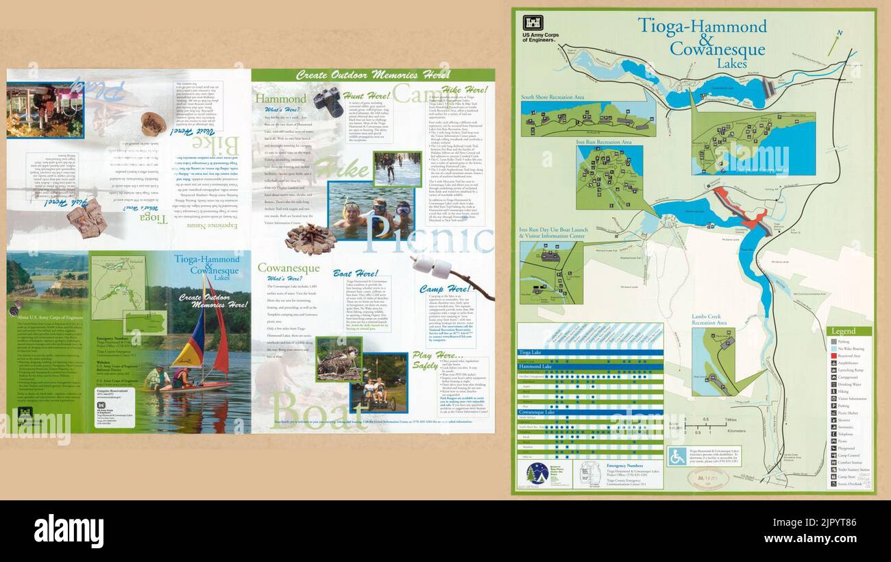 Tioga-Hammond & Cowanesque lakes - create outdoor memories here Stock ...