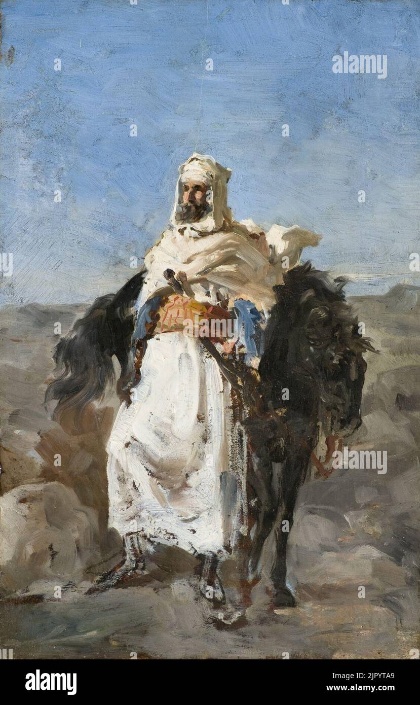 Tipo árabe a caballo by Julio Romero de Torres Stock Photo - Alamy