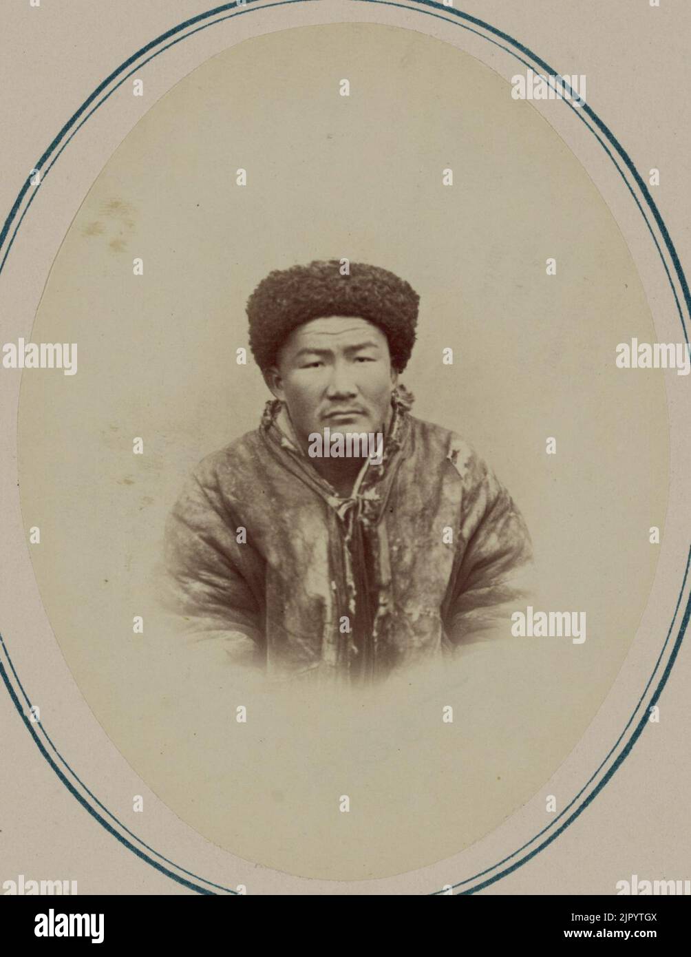 Tipy narodnostei turkestanskago kraia. Cholak-Kazaki. Uzan-bai Stock ...