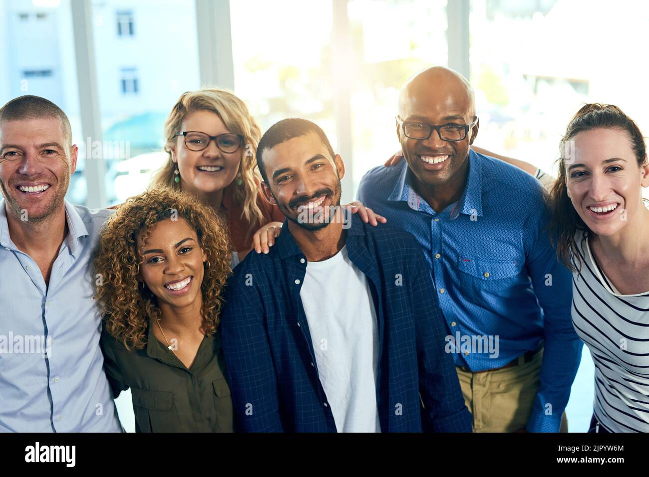 Bright smiles and bright futures together. a group cheerful friends ...