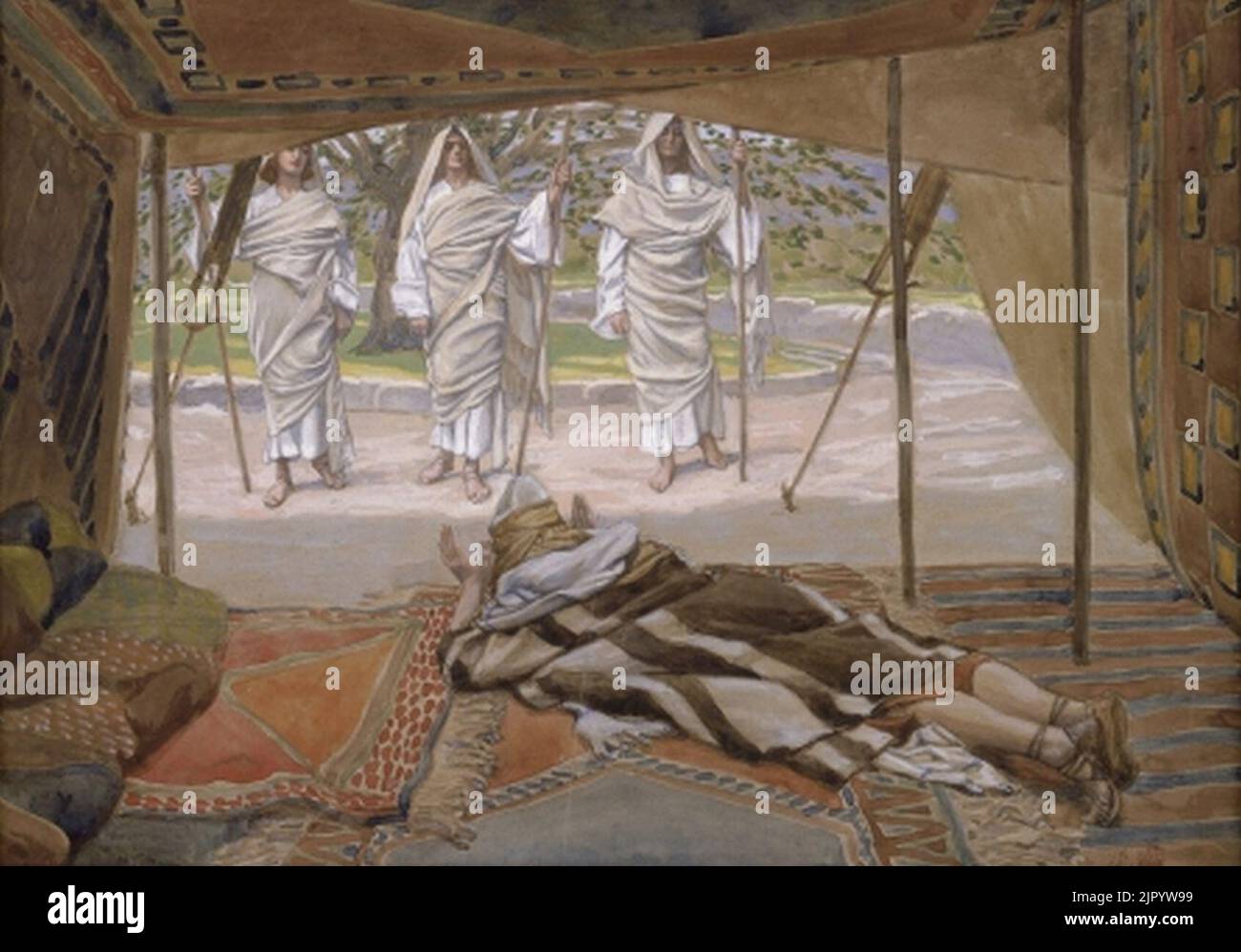 Tissot Abraham and the Three Angels Stock Photo - Alamy