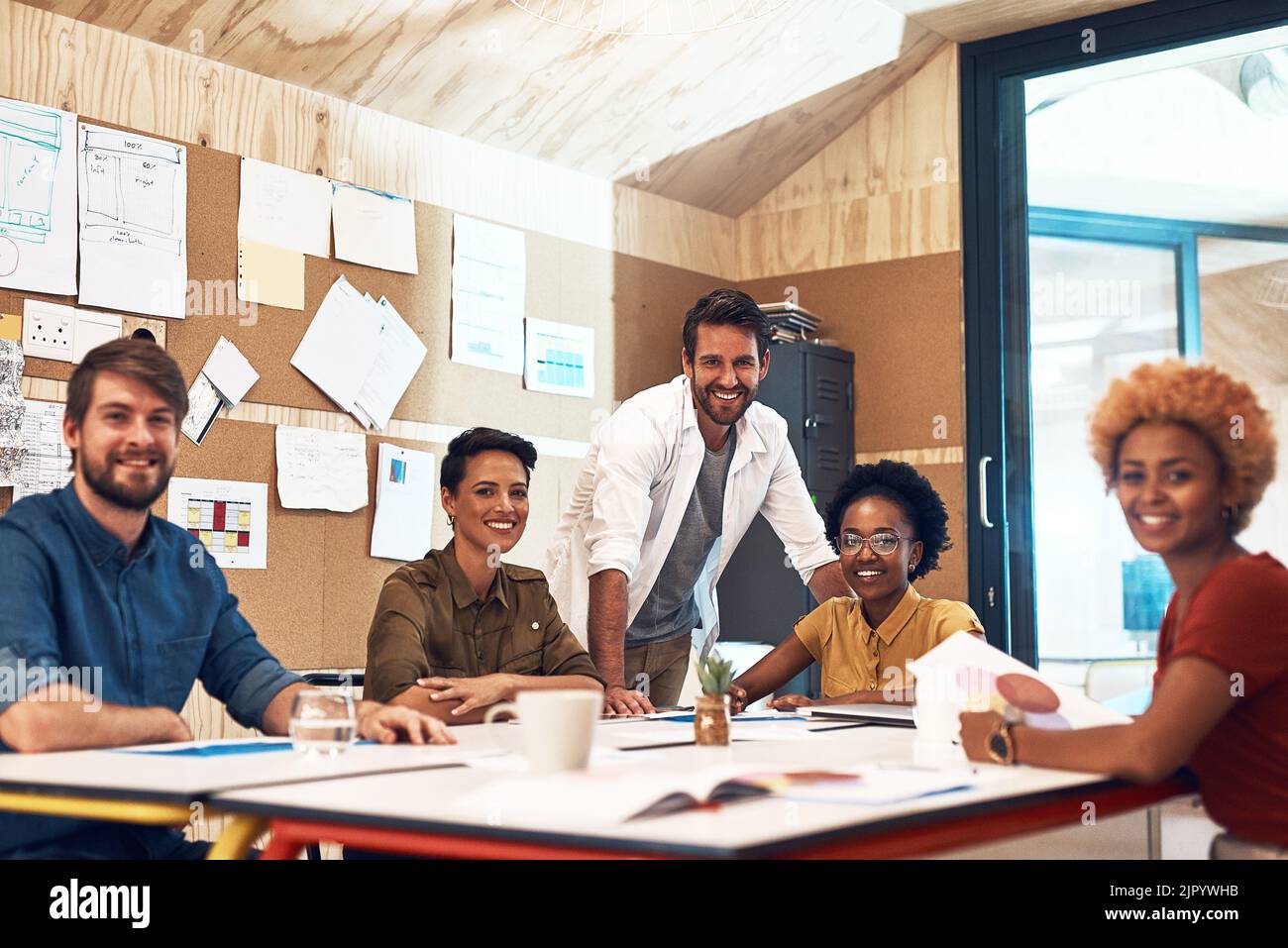 Were here to achieve victory together. Portrait of a diverse group of ...