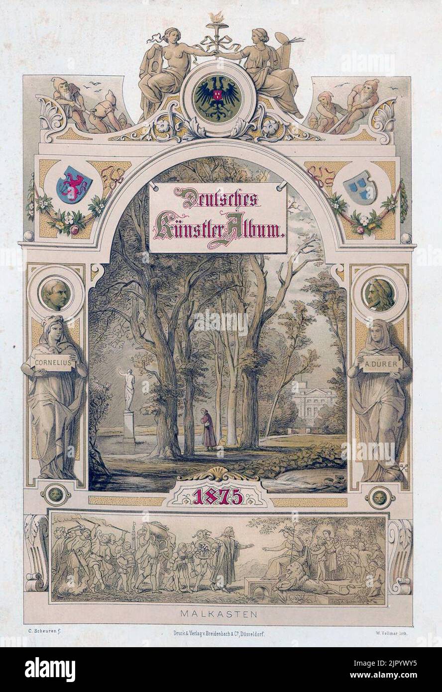 Titelbild Illustration von Caspar Scheuren, in Künstler-Album, 1875 ...