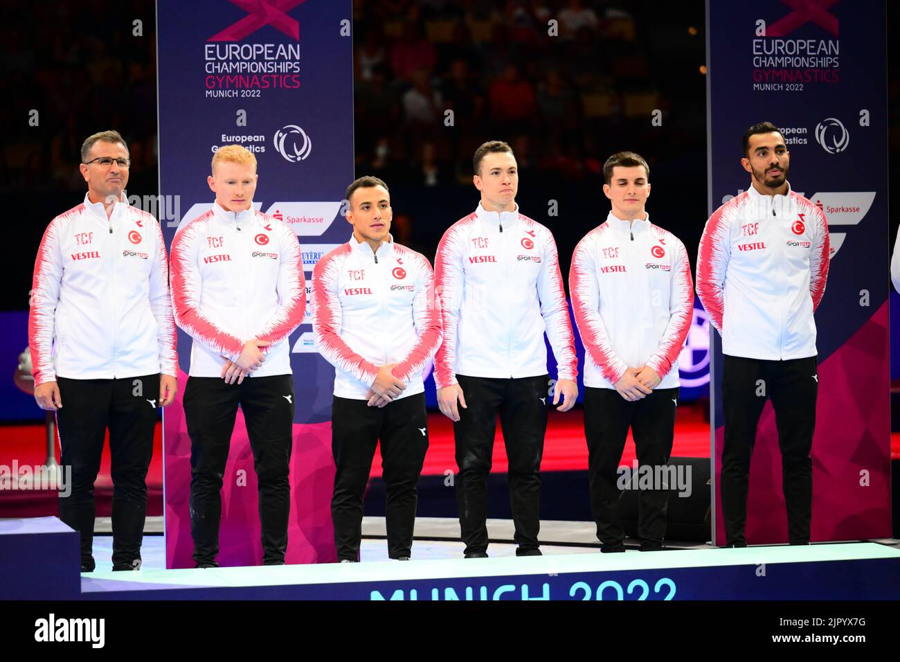 Turkey Team in action during Final of Artistic Gymnastic of European ...