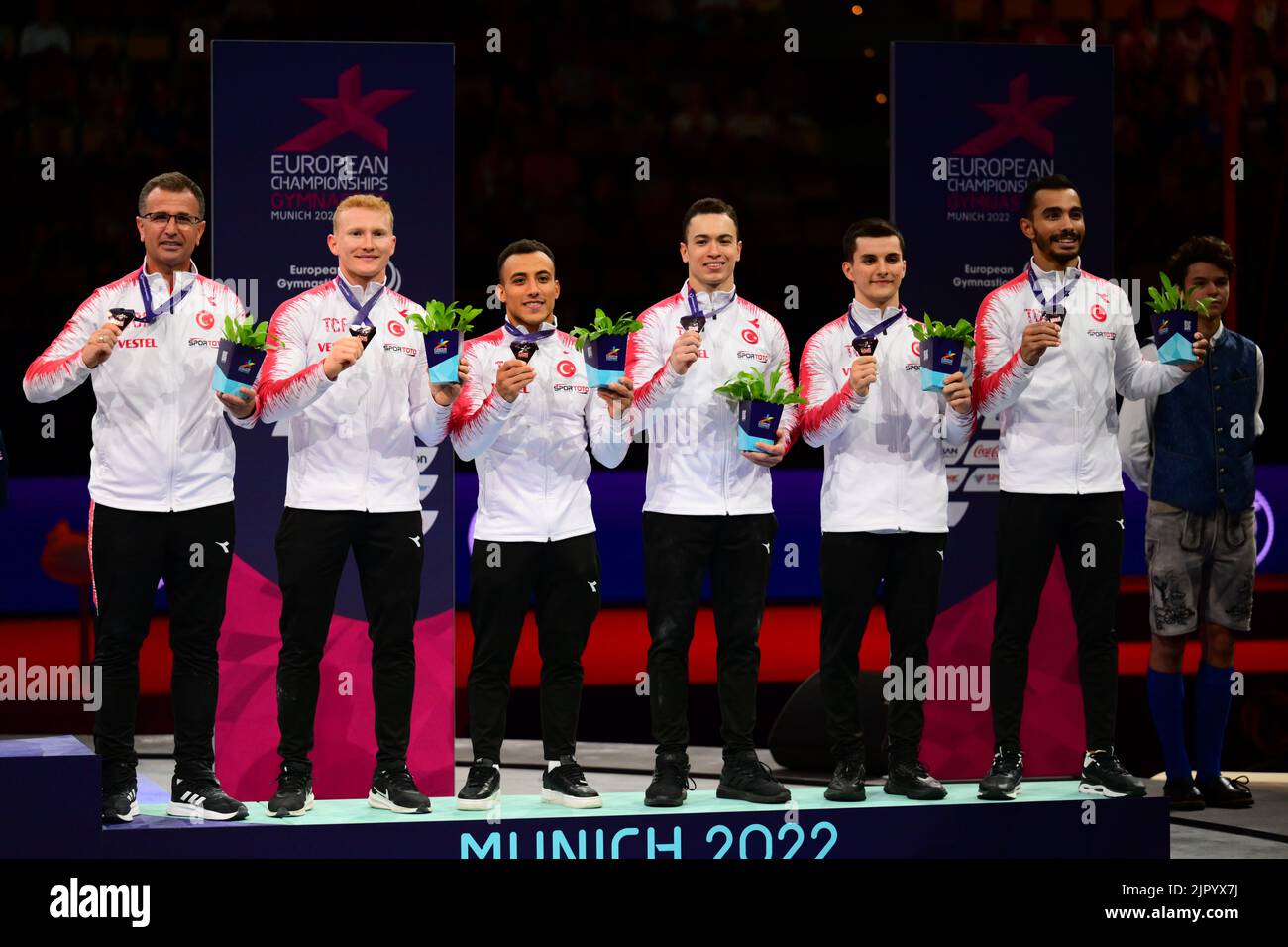 Turkey Team in action during Final of Artistic Gymnastic of European ...