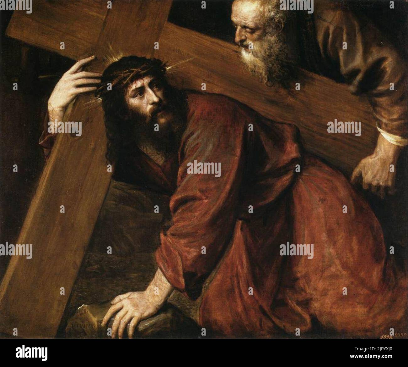 Christ carrying the cross titian hi-res stock photography and images - Alamy