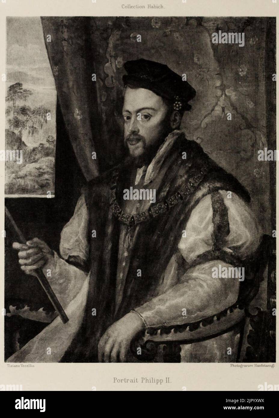Titian - Portrait of King Philip II of Spain gemldde00kuns 0226 Stock ...