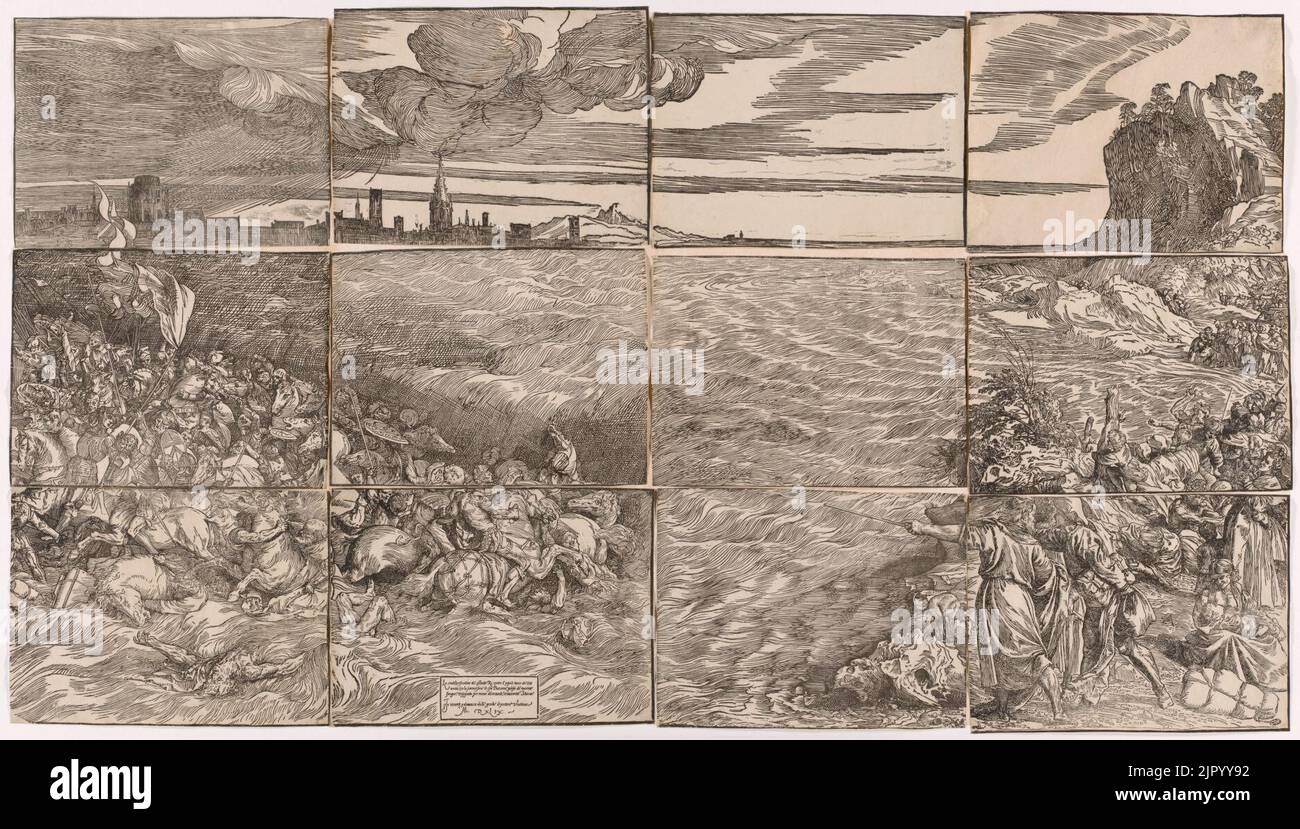 Titian (Italian, c. 1488-1576) - The Submersion of Pharaoh's Army in ...