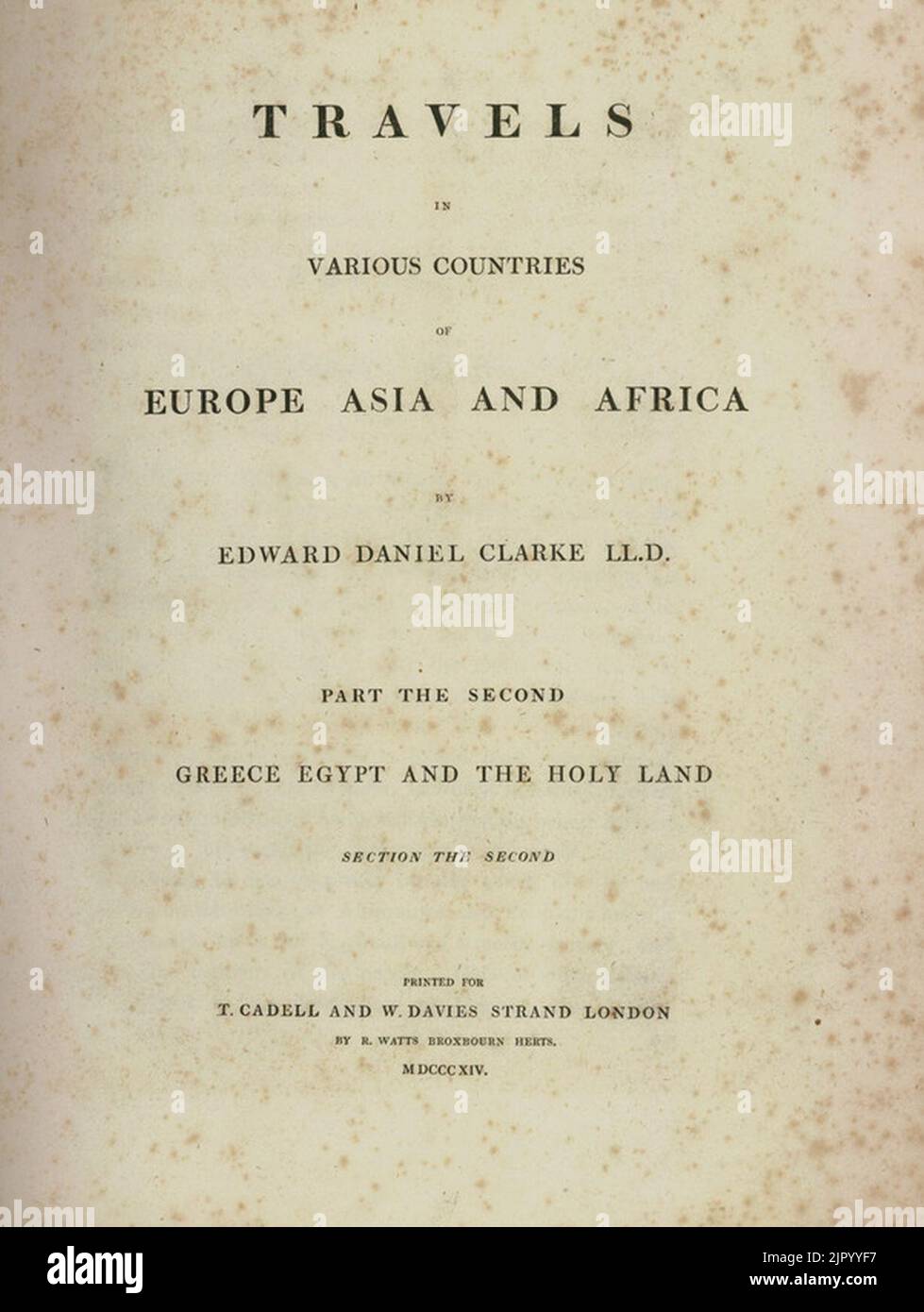 Title page - Clarke Edward Daniel - 1813 Stock Photo - Alamy