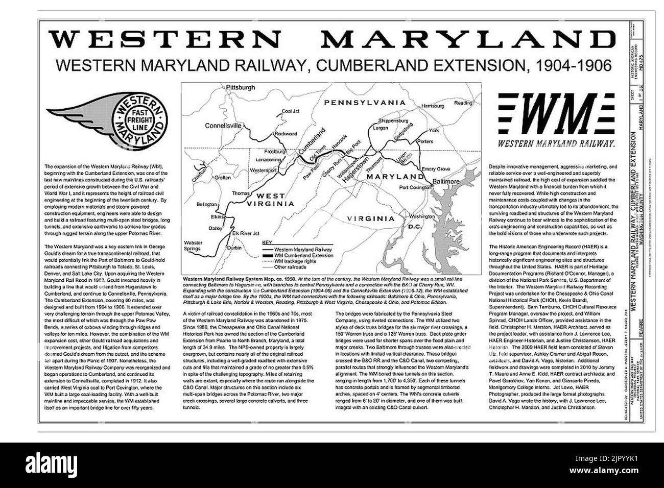 Title Page - Western Maryland Railway, Cumberland Extension, Pearre to ...