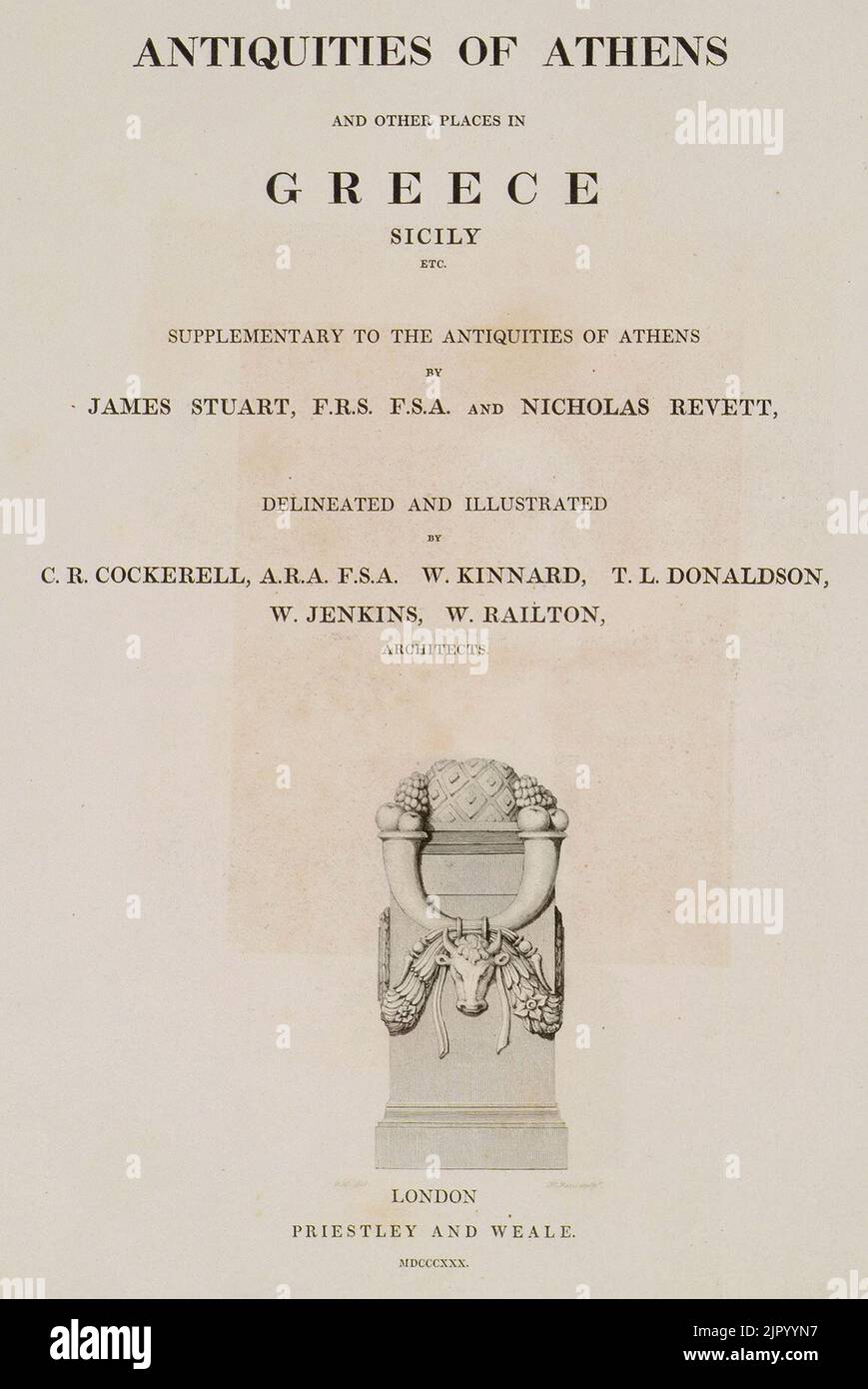 Title page Altar from Ephesus, today at the British Museum - Cockerell ...