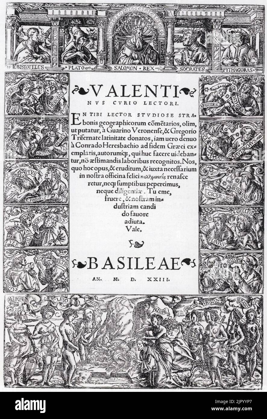 Title Page Border with Greek and Roman Philosophers, by Hans Holbein ...