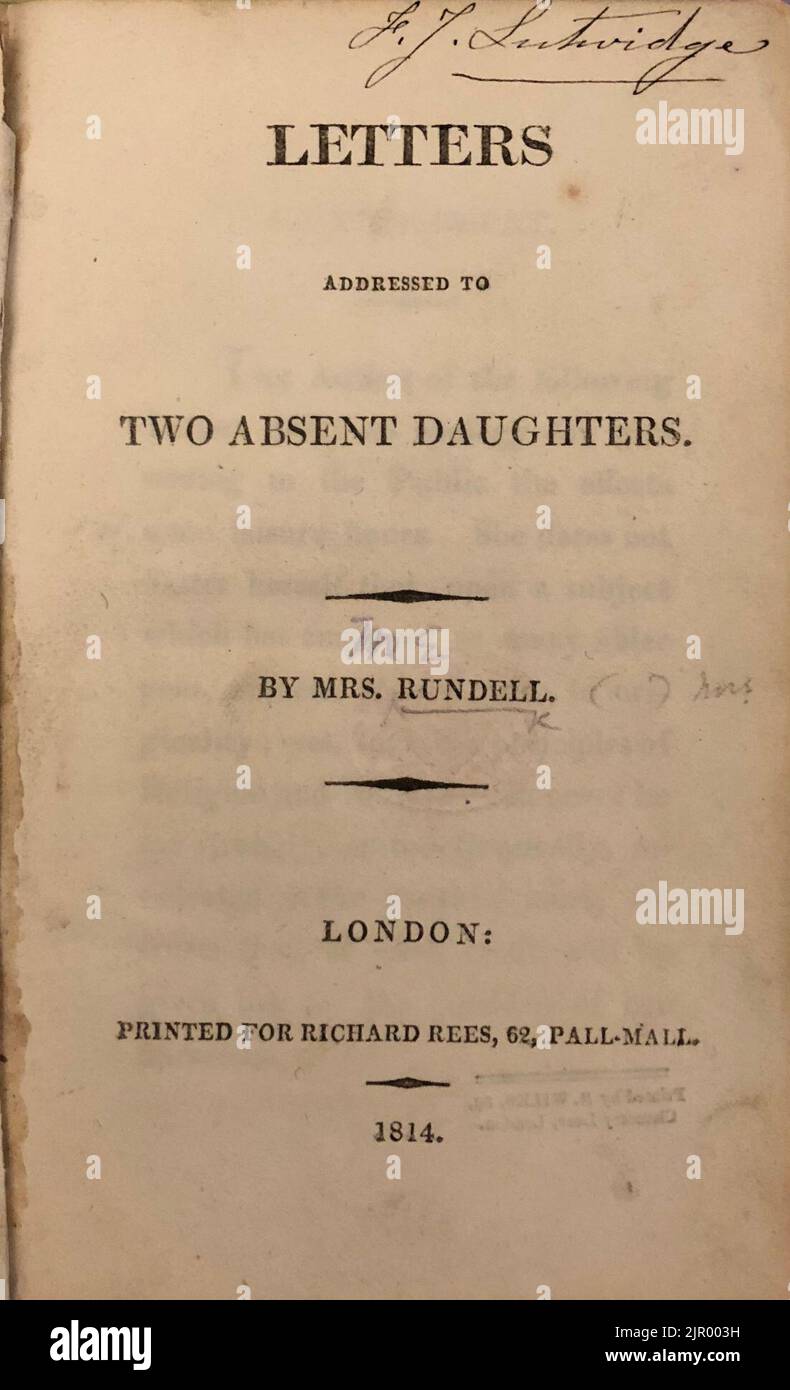 Maria rundell hi-res stock photography and images - Alamy