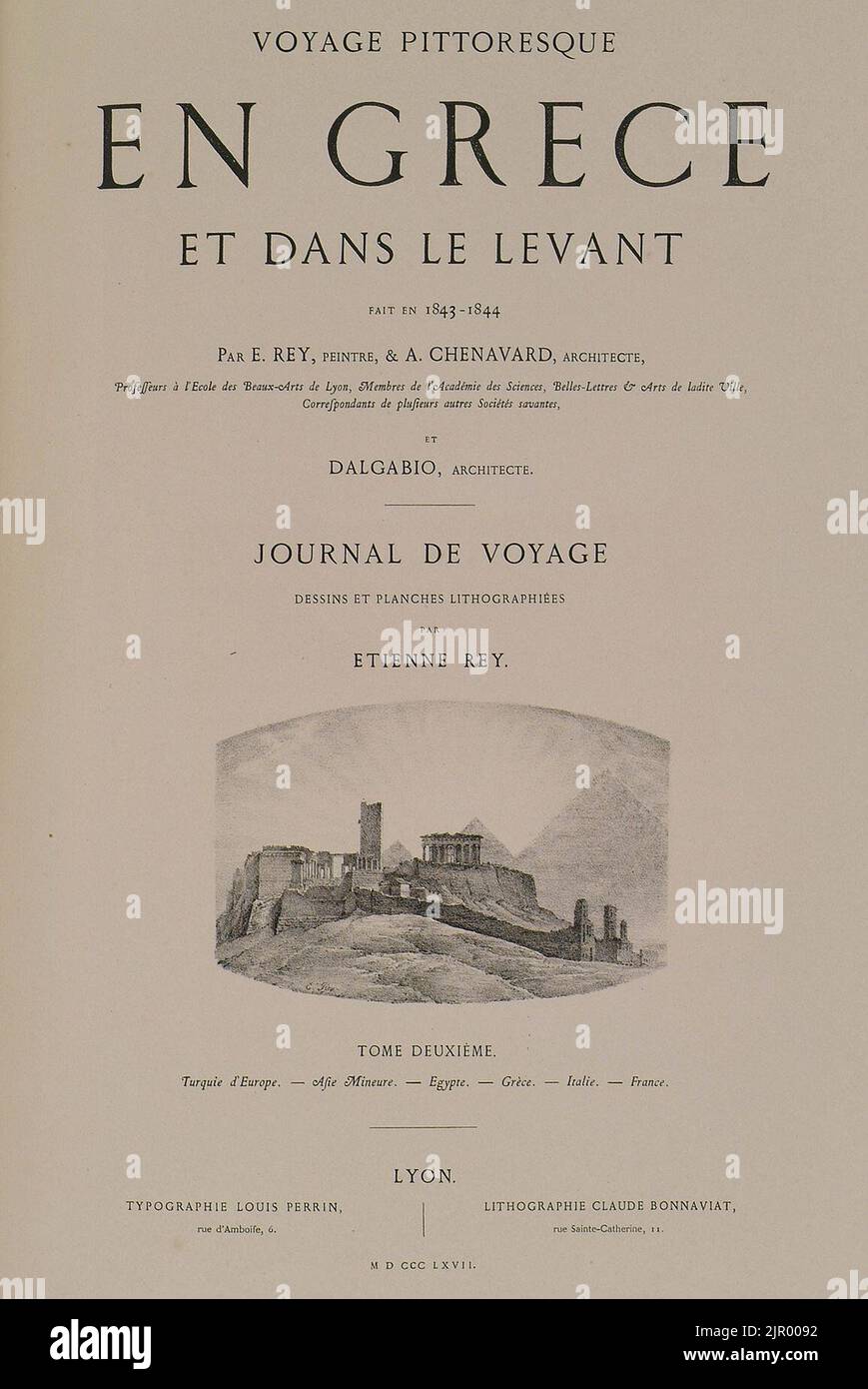 Title page of the second volume of the book Composition- The Acropolis ...