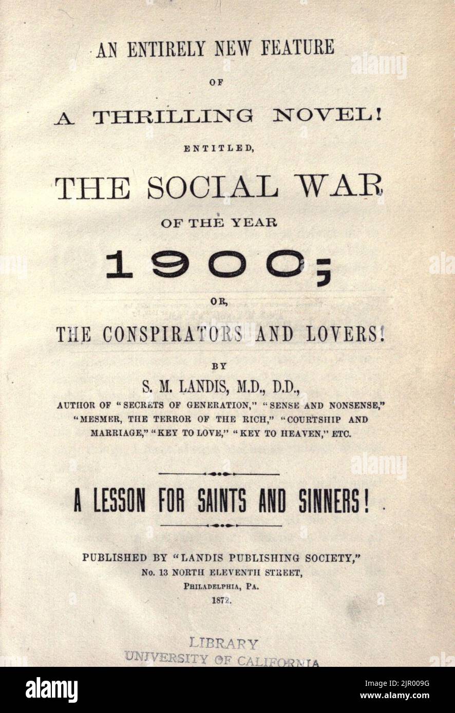 Title page of The Social War Stock Photo - Alamy