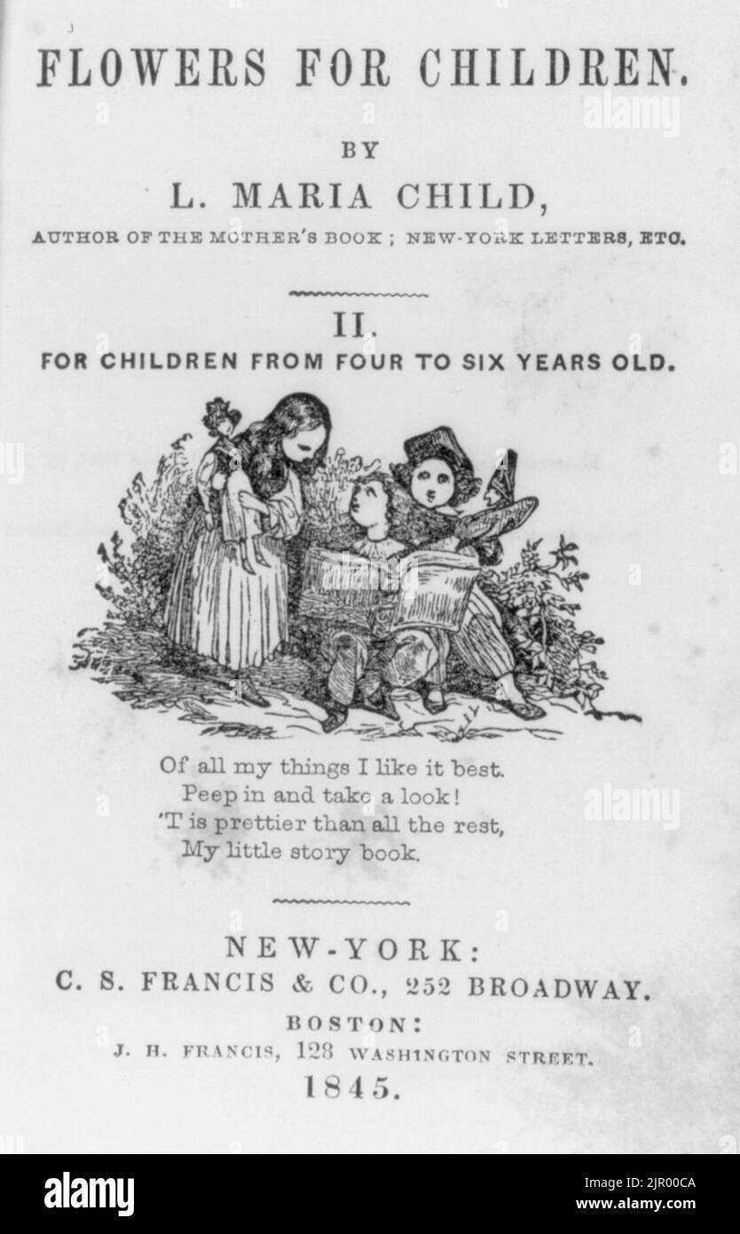 Title page showing children reading story Stock Photo - Alamy