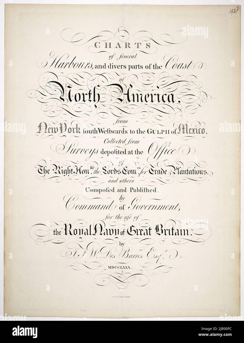 Title page to the North America charts Stock Photo - Alamy
