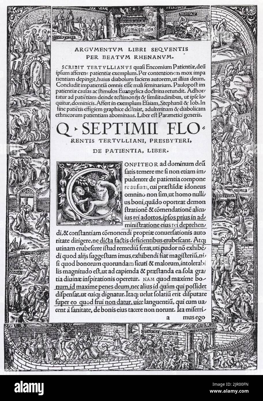 Title Page with the Tabula Cebetis, by Hans Holbein the Younger Stock ...