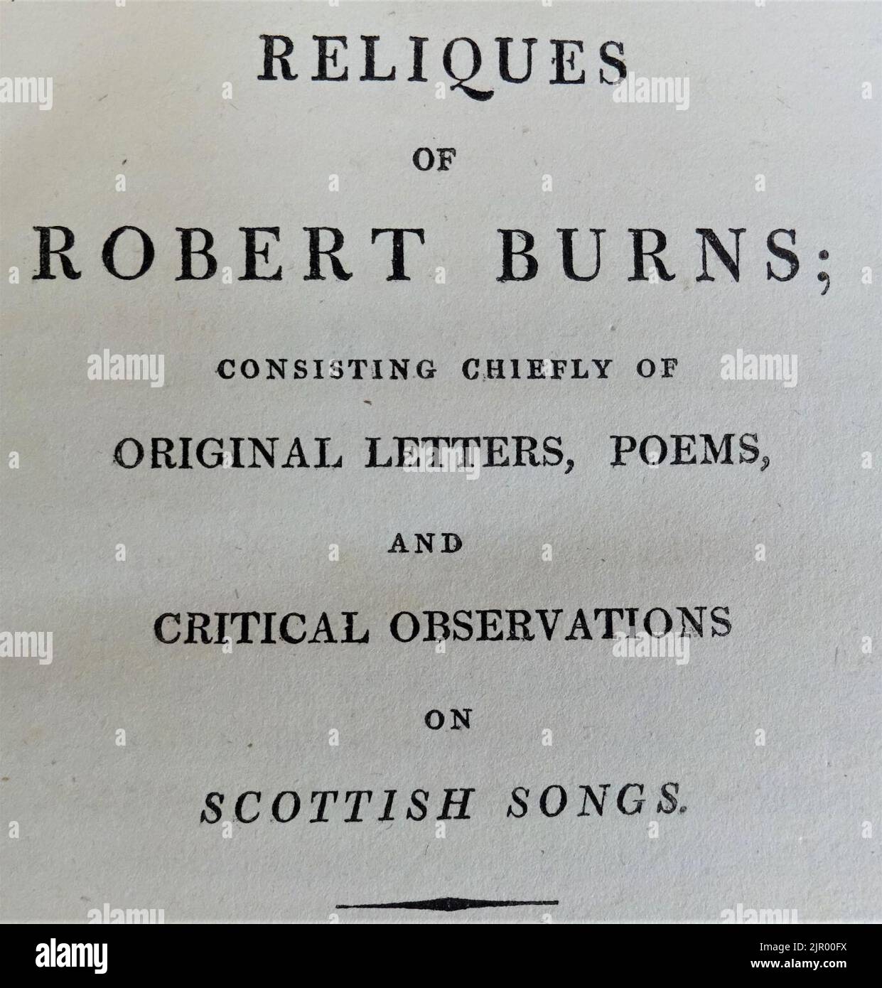 Title page with Strictures. Robert Burn's Interleaved Scots Musical ...