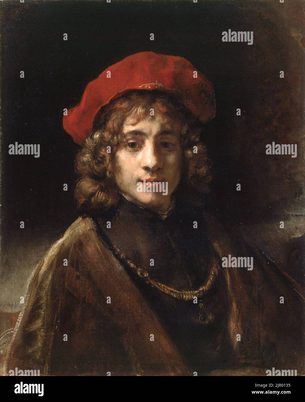 Titus, the Artist's Son, Rembrandt van Rijn, c. 1657 Stock Photo - Alamy